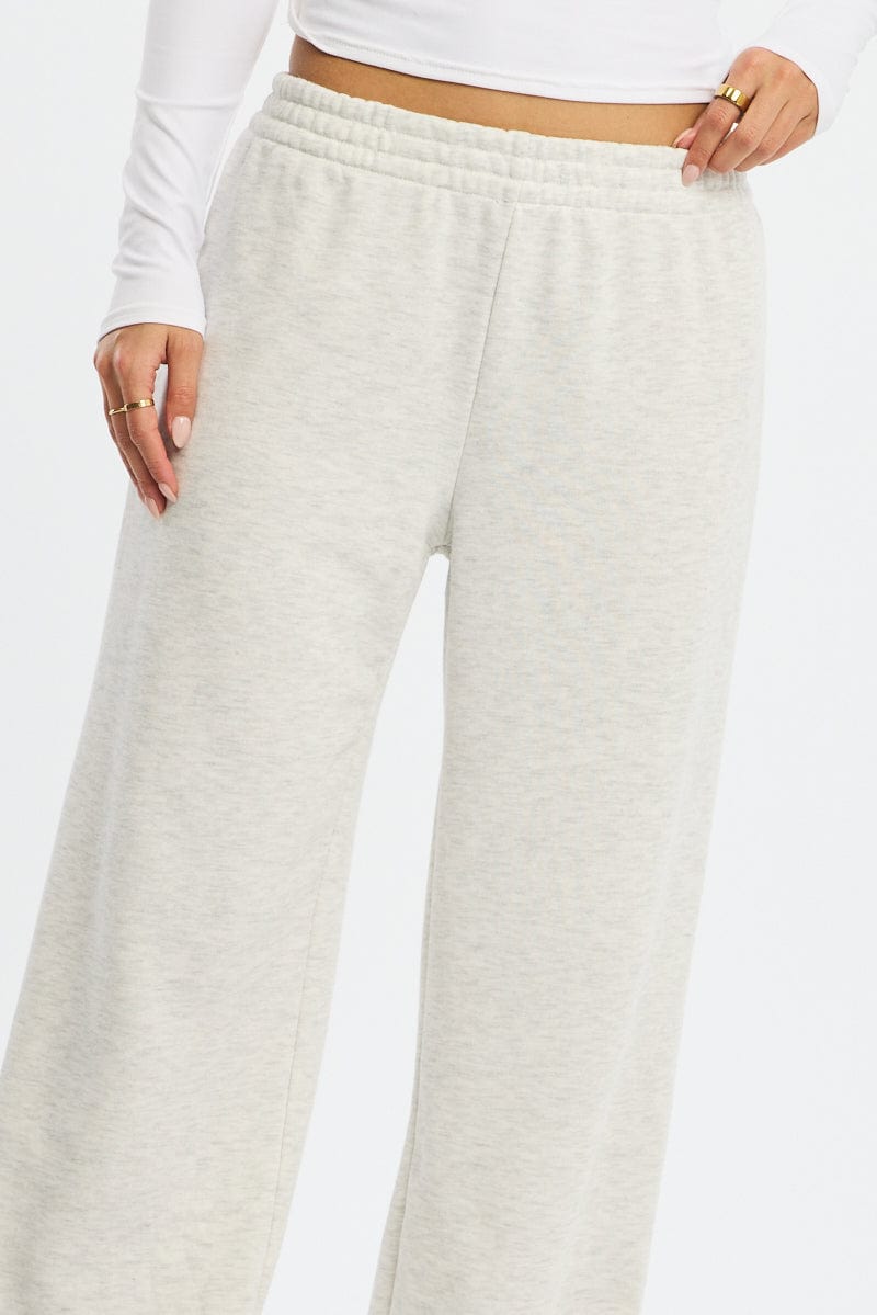 Grey Track Pants Wide Leg | Ally Fashion