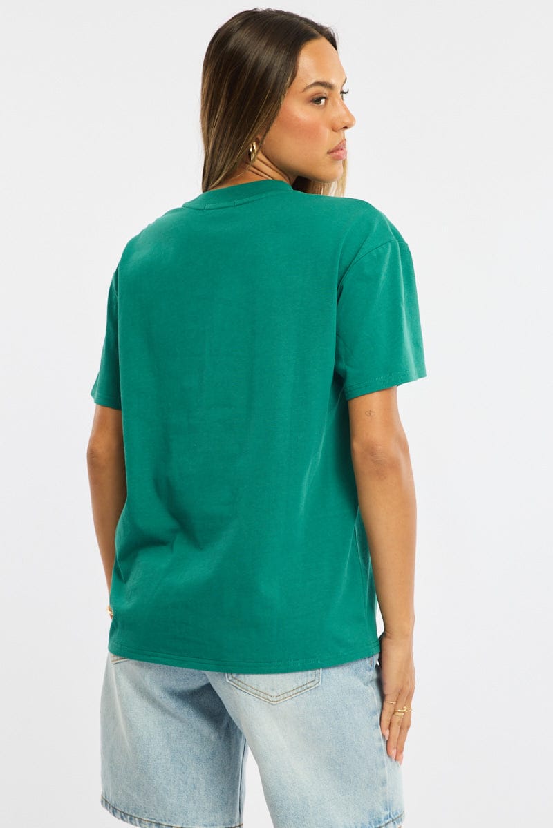 Green Oversized Tee Short Sleeve | Ally Fashion