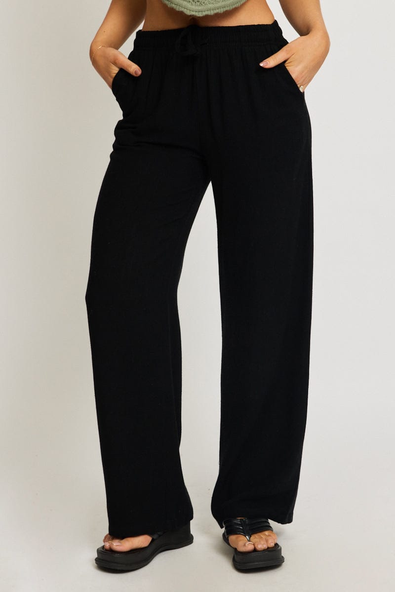 Black Wide Leg Pants | Ally Fashion