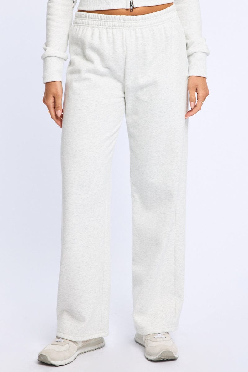 Grey Track Pants Wide Leg | Ally Fashion