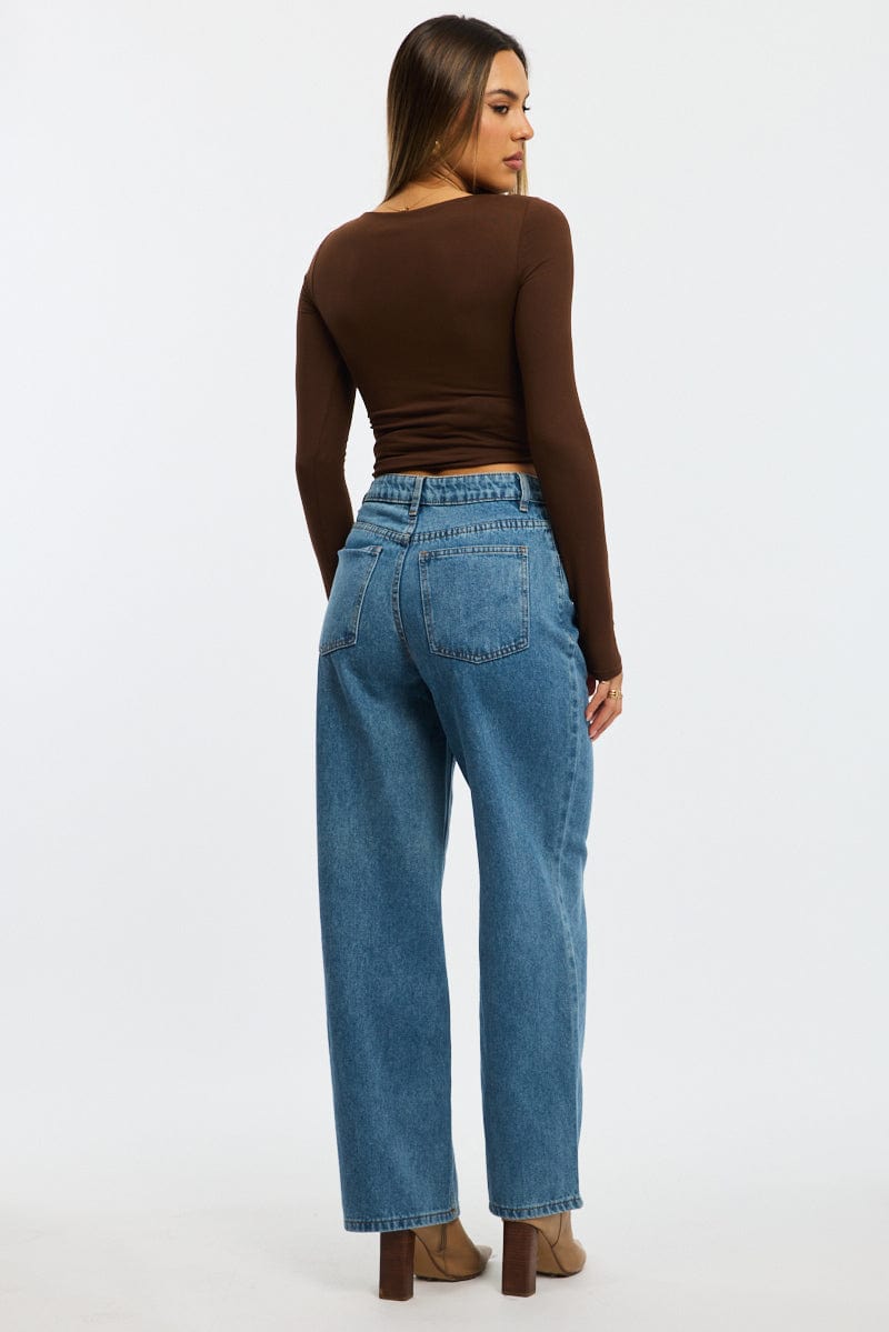 Denim Baggy Jeans Low Rise | Ally Fashion