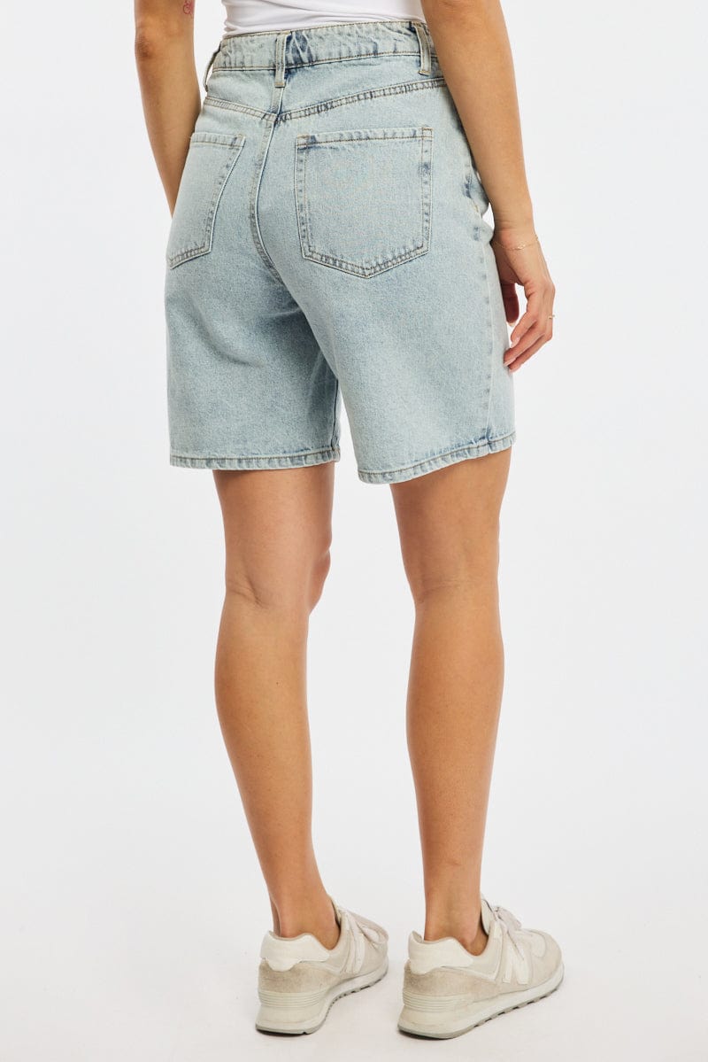 Denim Bermuda Jorts Mid Rise | Ally Fashion
