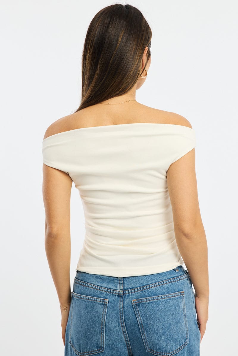 White Off Shoulder Top | Ally Fashion
